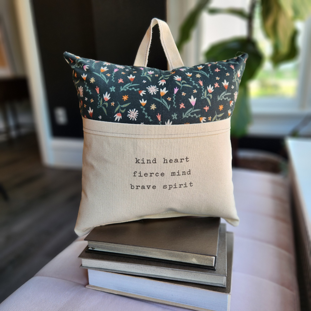 Reading Pillow- Kind Heart, Floral – Giftology East Longmeadow
