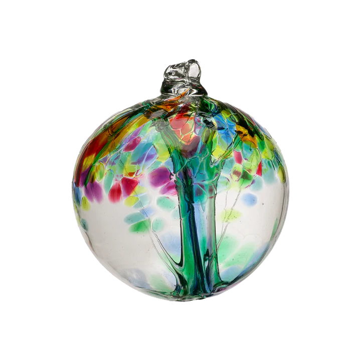 Tree of Family Orb Art Glass Ornament 6" – Giftology East Longmeadow
